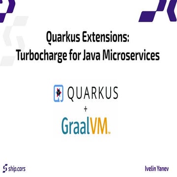Quarkus Extensions Turbocharge For Java Microservicespdf