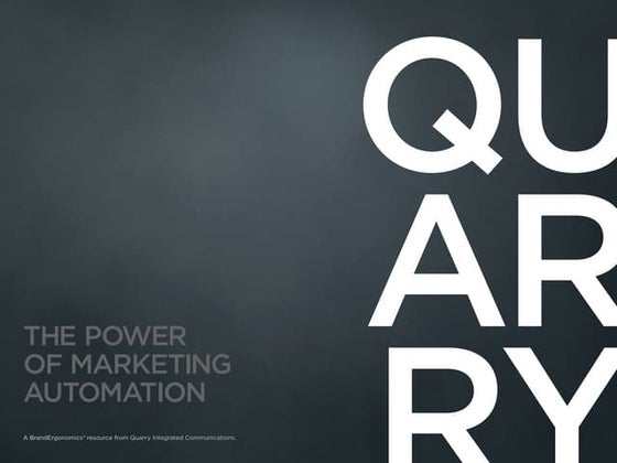 Marketing Automation Mind Map Quarry | PPT