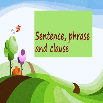 Sentence and NonSentence | PPTX