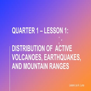 Quarter 1 – LESSON 1 SCIENCE 10.pptx