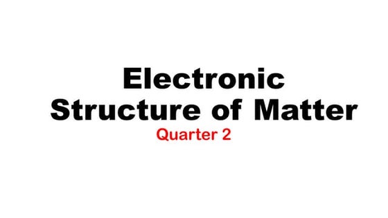 The quantum mechanical model of the atom | PPTX