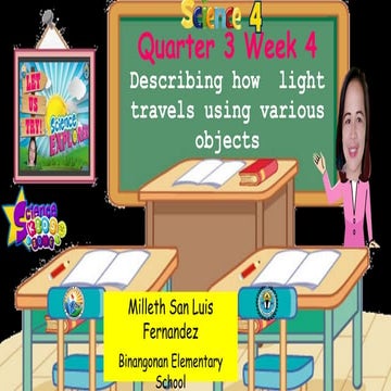 Quarter 3 Week 4 Science How Light Travel .pptx