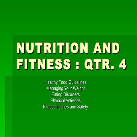 Unit 3 Nutrition and Physical Activity (NPA) | PPT