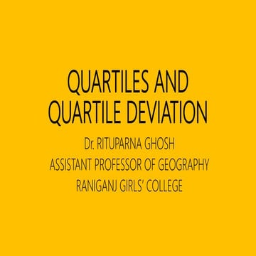QUARTILE AND QUARTILE DEVIATION | PPTX