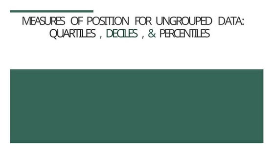 Quartile (ungrouped) | PPTX | Technology & Computing