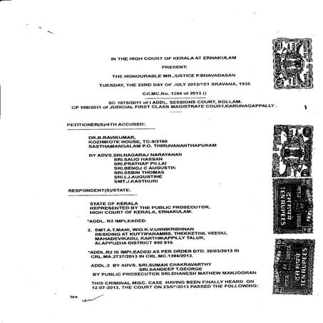 Quashing order | PDF | Crime & Harmful Acts to Individuals, Society ...