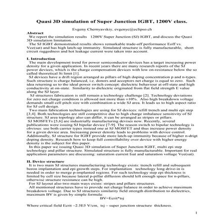 Quasi 3 d_simulation_of_super_junction_igbt | PDF | Physics | Science