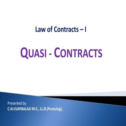 Quasi contracts | PPTX