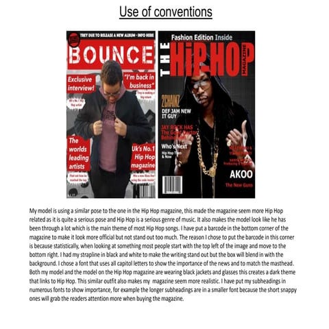 Codes and conventions of a hip hop music magazine | PPTX