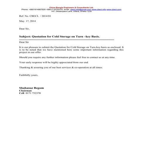Quation of cold store 5000 mt | PDF