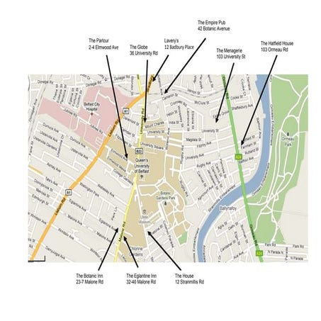 Queen's Quarter Belfast Pub Map | DOCX