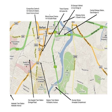 Belfast City Travel Map | DOCX