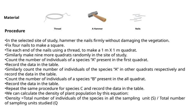 Population counting method line transect, point count, mark and ...