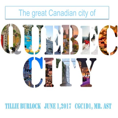 Quebec city history, culture, etc | PDF