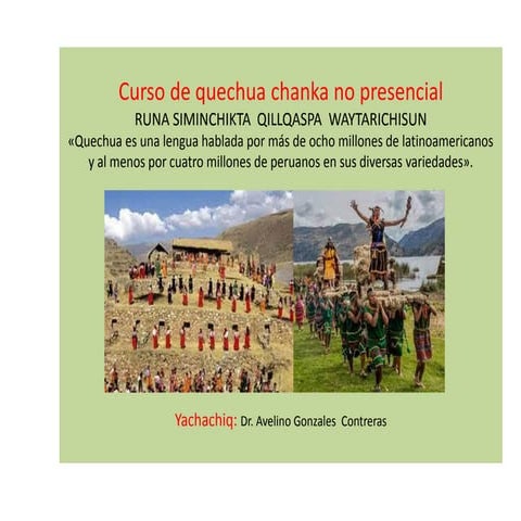 QUECHUA BÁSICO - ALFABETO QUECHUA | PPTX
