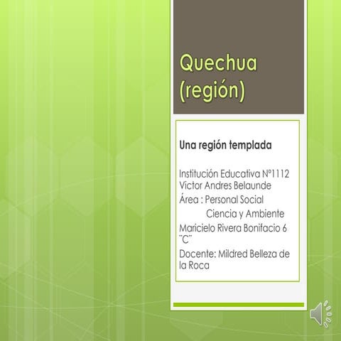 Quechua (región) Maricielo Rivera | PPTX