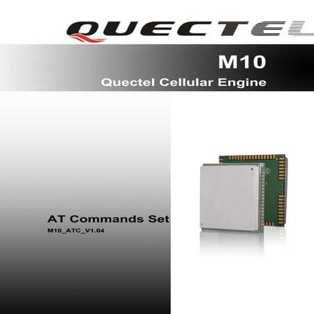 Quectel M10 AT commands Arduino Microcontroller | PDF