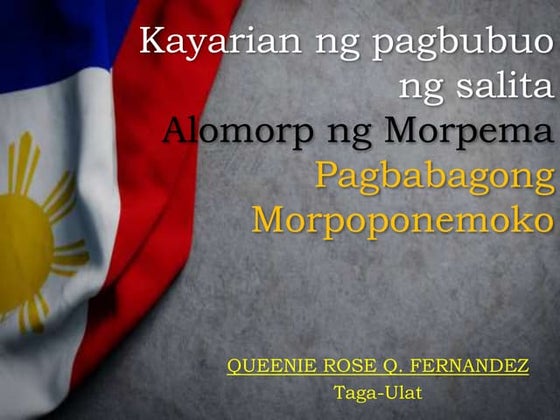 Pagbabagong Morpoponemiko | PPTX
