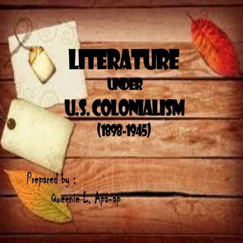 Literature during the american period | PPT