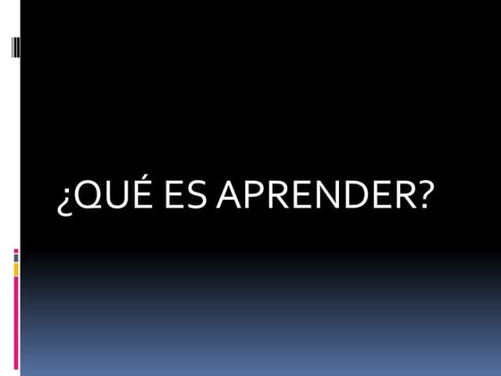 Que es aprender | PDF