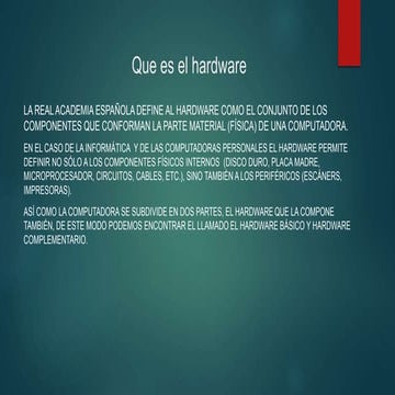 Diapositivas del hardware | PPTX