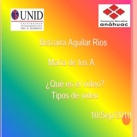 Que es el video y tipos de video | PPTX