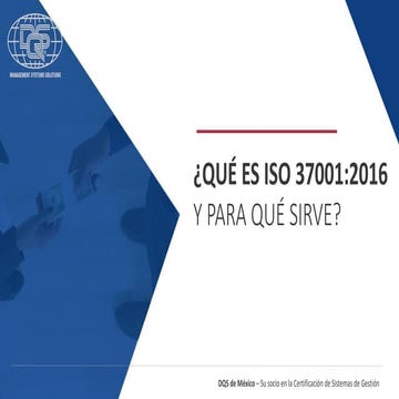 ¿Qué es ISO 37001 2016 y para qué sirve? | PDF