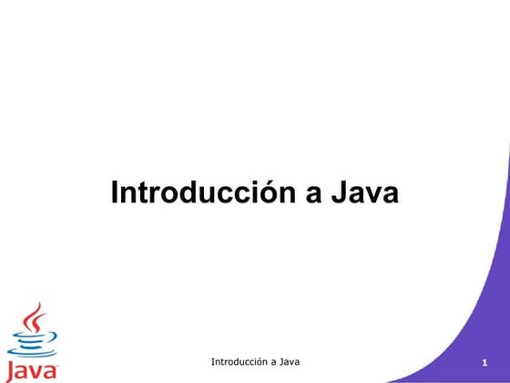 Introducción a Java | PPT