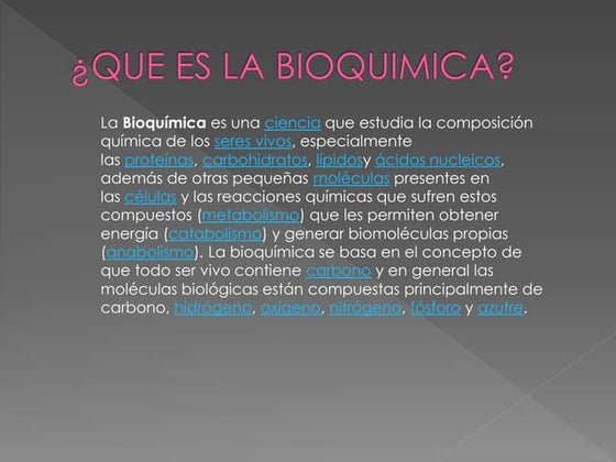 Bioquimica humana | PPTX | Biological Sciences | Science