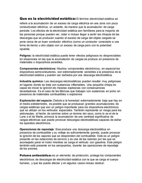 Presentación electricidad estatica | PPT