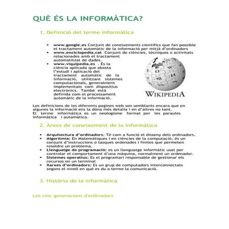 Que es la informatica | PDF
