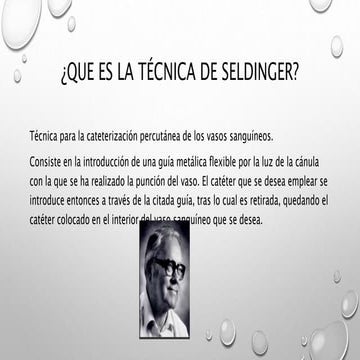 Que es la tecnica de seldinger | PPTX