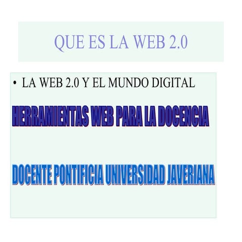 Laminas de la Web 2.0 | PPTX