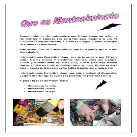 ¿Que es mantenimiento | DOCX