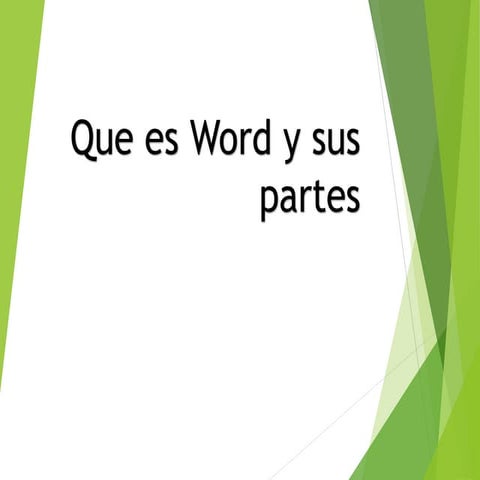 Que es word y sus partes | PPTX