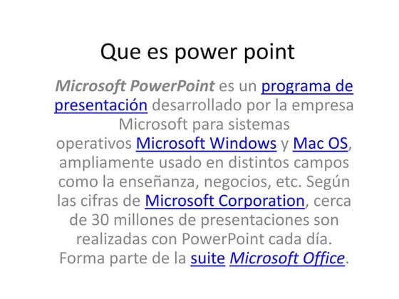MICROSOFT POWER POINT | PPT
