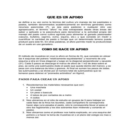 Que es un aforo | PDF