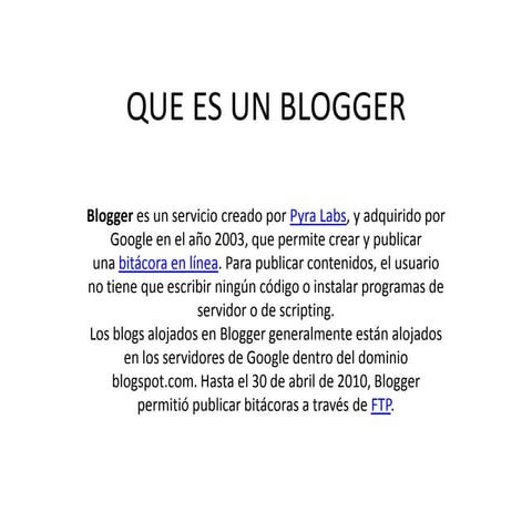 Que es un blogger | PPTX