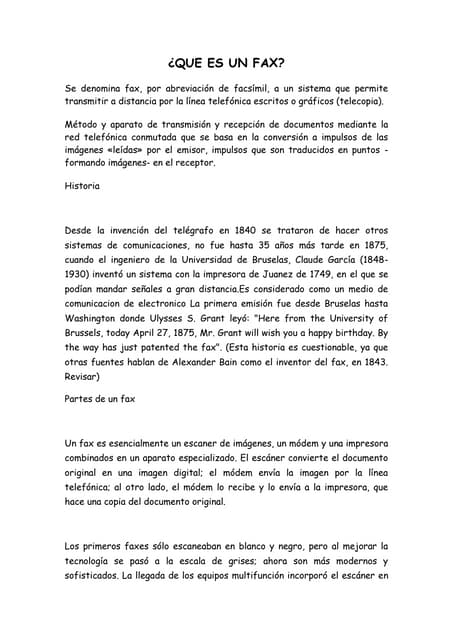 T evolución del fax | PPT