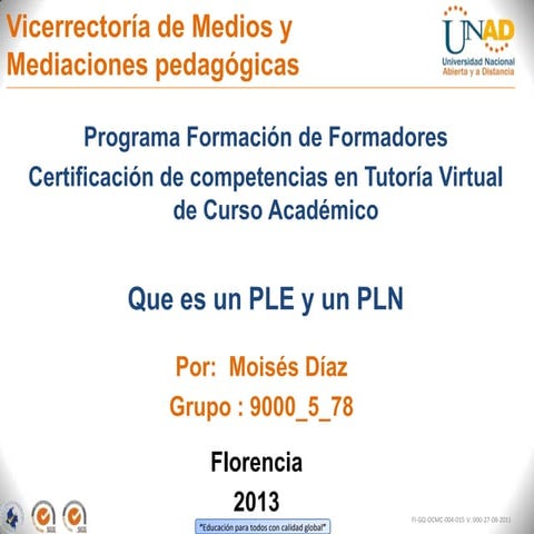 El ple y el pln como entorno de aprendizaje | PPT