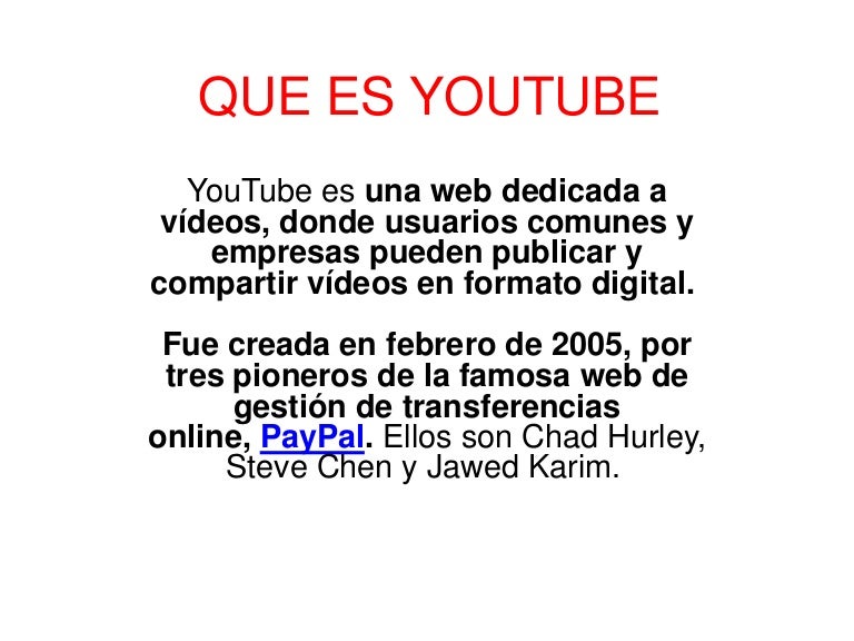 Que Es Youtube at Herman Genovese blog