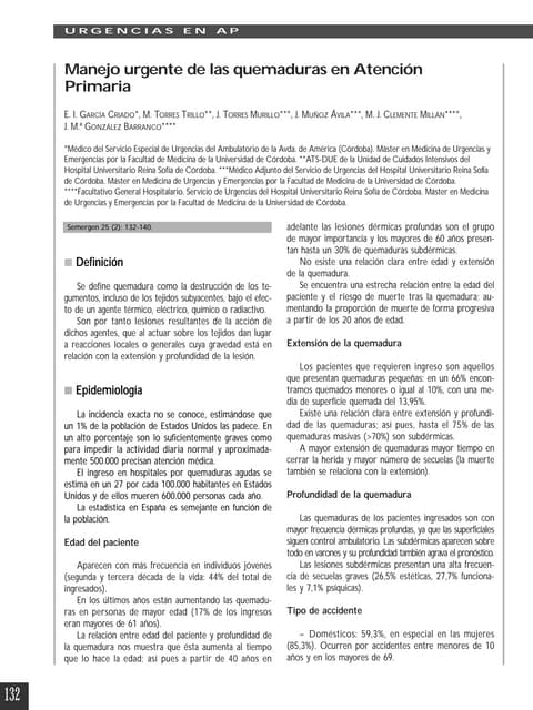 Evaluación de la superficie corporal quemada en pacientes del hospital ...