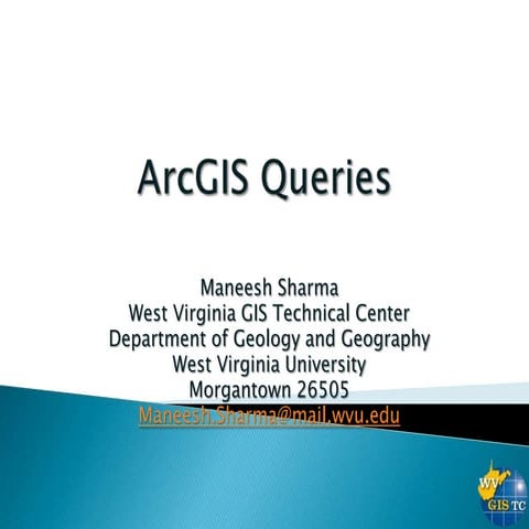 ArcGIS Queries (3Nov2011) | PPTX