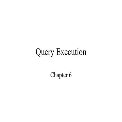 Query execution | PPT