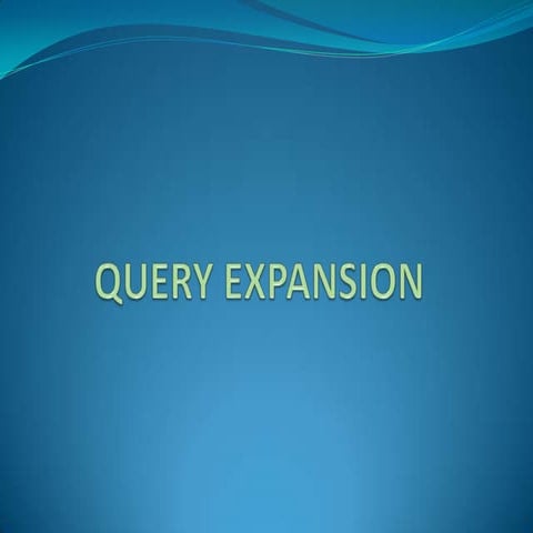 Query expansion_group42_ire | PPTX