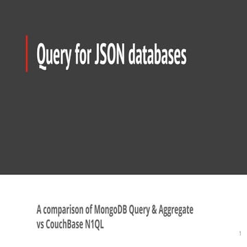 Query For Json Databases Ppt