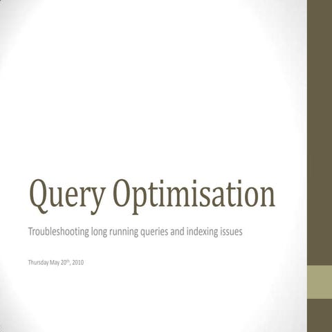 Query Optimisation | PPTX