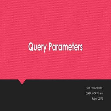 Query Parameters In Web Technology Phppptx 4858