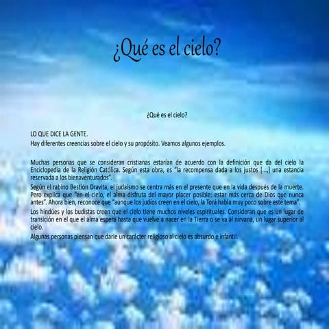 Qué es el cielo | PPTX