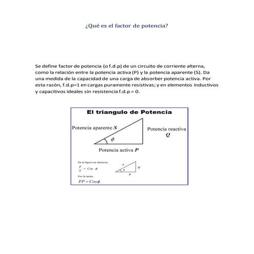 Factor de potencia | PPTX